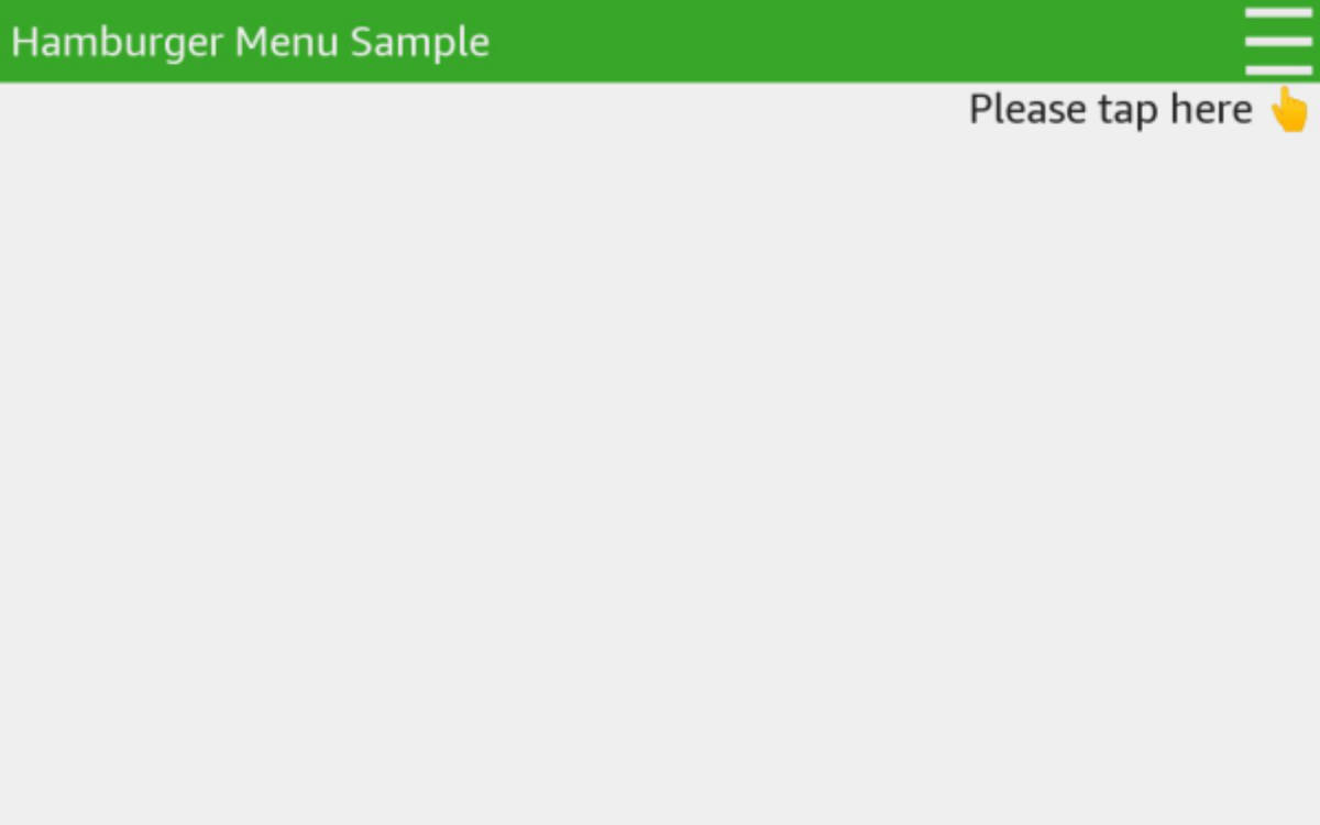 Hamburger Menu Sample