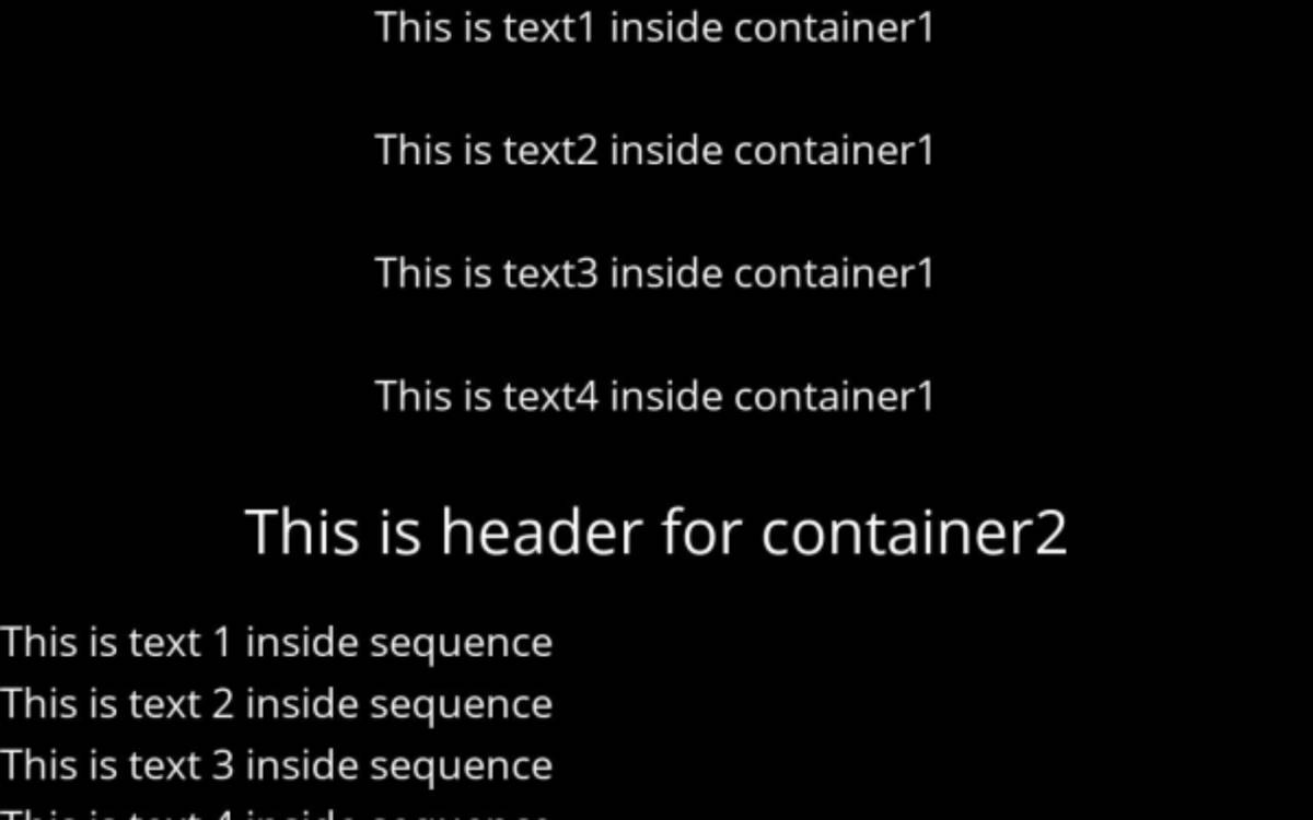 Sequence Within Scrollview 